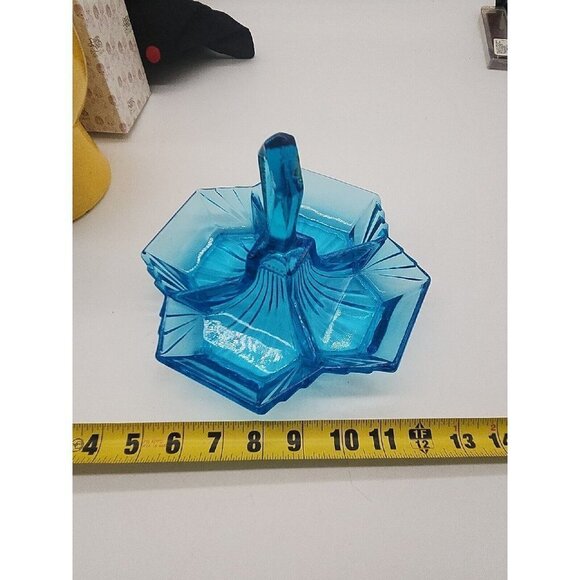 Indiana Glass | Dining | Mcm Tiara Indiana Glass Blueware Pyramid ...